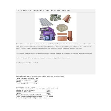 Tabela massa-especifica-construcao | PDF