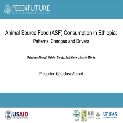 Animal Source Food (ASF) Consumption in Ethiopia: Patterns, Changes and ...