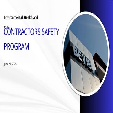 Contractors Safety Program for internal employees | PPTX