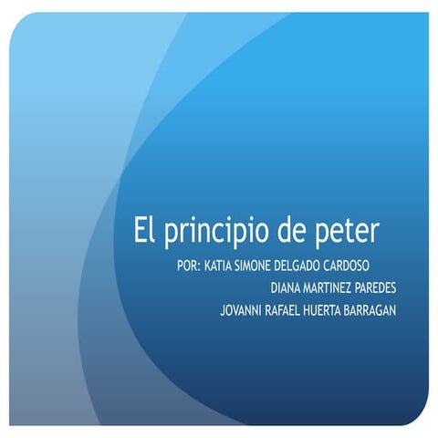 El Principio de peter | PPTX