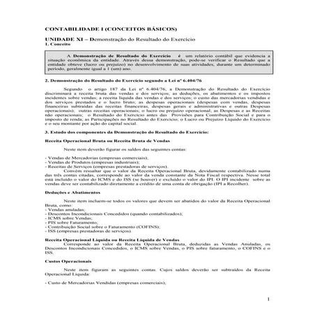 Aula 6. apuração e demonstração do resultado do exercício | PDF