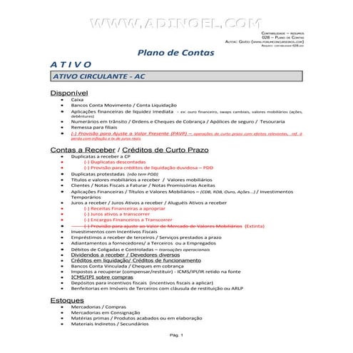 Contabilidade i plano de contas | DOC