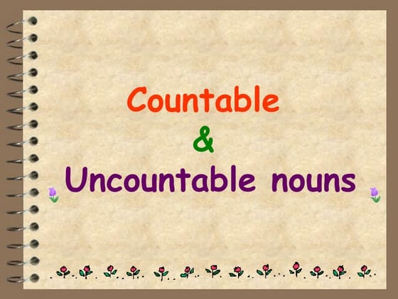 Countable and uncountable nouns | PPT