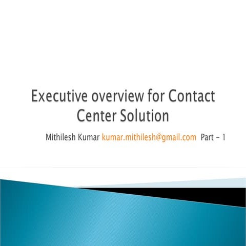 Contact center solution | PPT