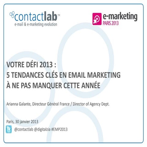 e-marketing Paris 2013 - 5 tendances clés en email marketing à ne pas ...