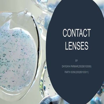 FDA classification of soft contact lens | PPTX