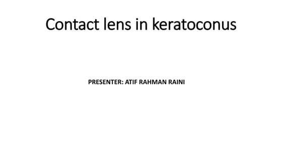 Soft Toric Contact lens | PPT