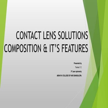 Contact lens solutions | PPT