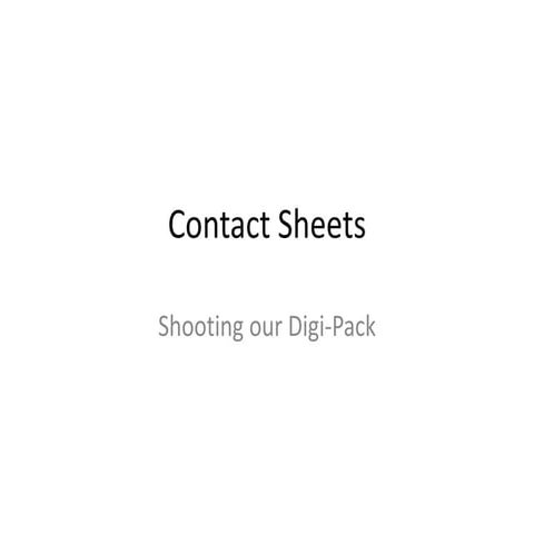 Contact sheets | PPTX