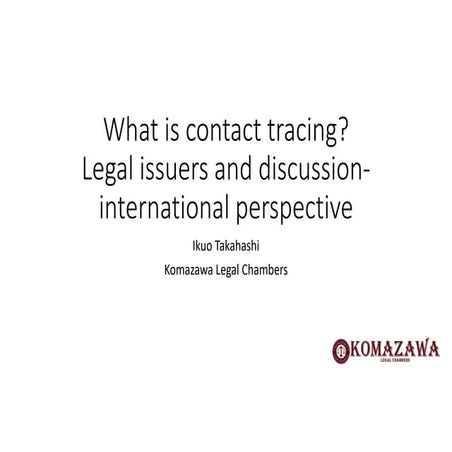 What is contact tracing？ | PDF