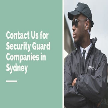 Contact Us for Security Guard Companies in Sydney | PPT