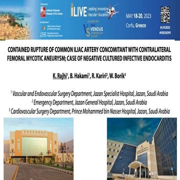 Contained Rupture of Common Iliac Artery, Concomitant with ...