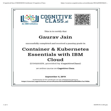 Container and kubernetes with ibm cloud | PDF