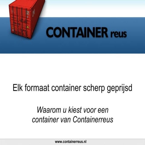 Zeecontainer / Container huren of kopen? | PPT