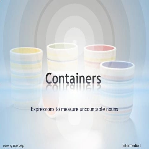 Containers | PPTX | Food & Drink