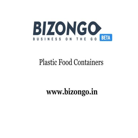 Plastic Food Containers | PPTX