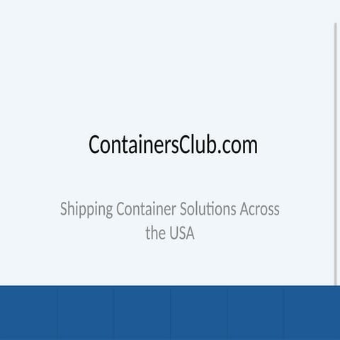 ContainersClub.com – Reliable Shipping Container Services Across the ...