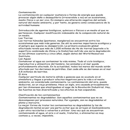 Contaminación ambiental practica | PPTX