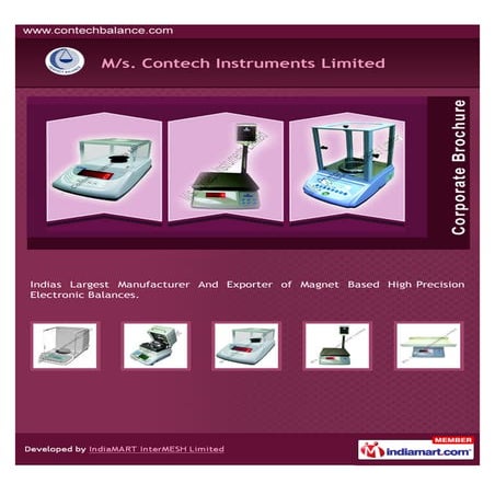 M/s. Contech Instruments Limited, Navi Mumbai, Electronic Balances | PDF