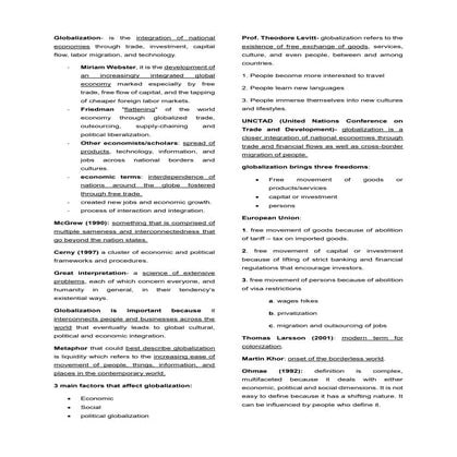The Contemporary World Reviewer for 1st semester | PDF