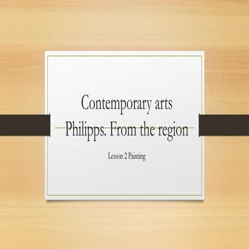 Contemporary Arts Lesson 2 Pptx