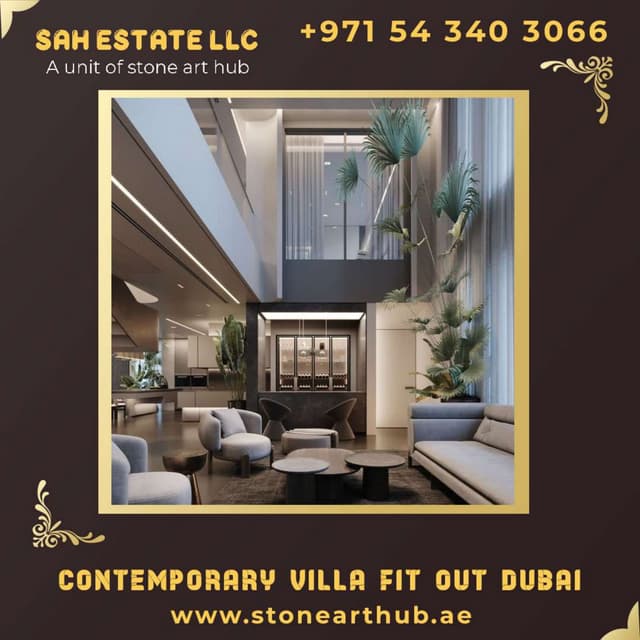 Contemporary Villa Fit Out Dubai - ☎ +971 54 340 3066 | PDF
