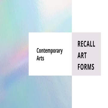 Various contemporary arts forms and their practices.pptx
