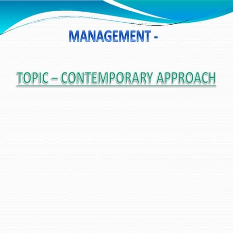 Management trends and system theory of Management | PPT