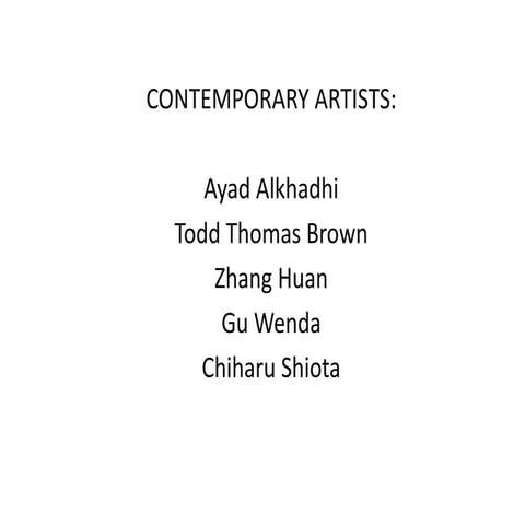 Contemporary Artists USing Text (and one who does not) | PPT