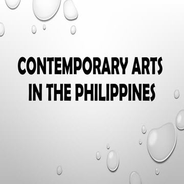 Contemporary Arts in the phil-1st Module.pptx | Theater | Fine Art