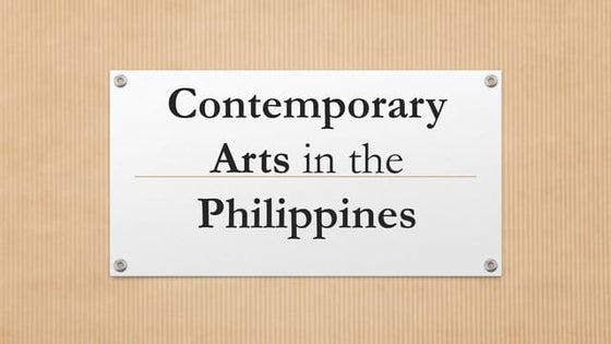 Philippine contemporary art | PPTX