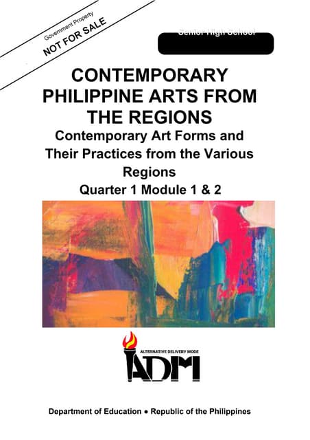 SHS12_CPAR_Q1_Mod4_Contemporary Philippine Arts from the Regions Filipino Artists and Their ...