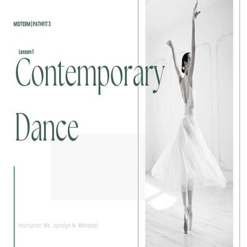 Contemporary dance | PPTX