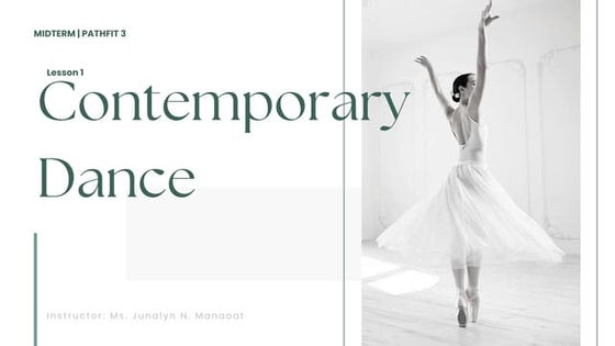 Modern and contemporary dance | PPTX | Dance | Fine Art