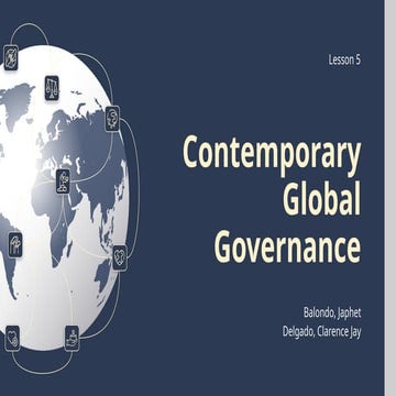Contemporary Global governance | PPTX