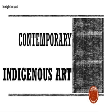 Contemporary Indigenous Artists for VCE Art | PPTX