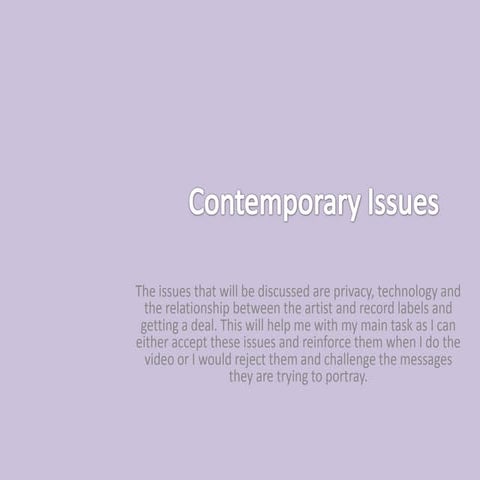 Contemporary issues | PPT | Free Download