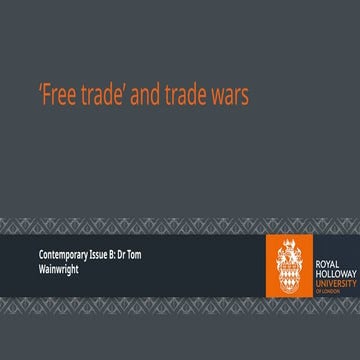 Contemporary Issues free trade and trade | PPTX