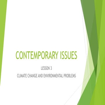 Contemporary issues climate change | PDF
