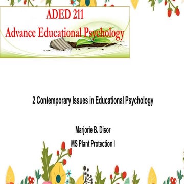 Contemporary issues in advance educ | PPT