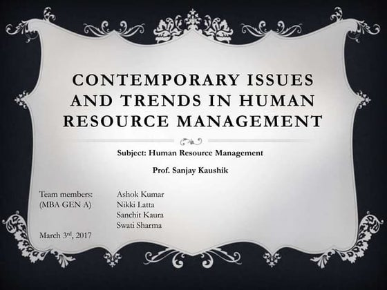 8 contemporary hrm issues | PPT