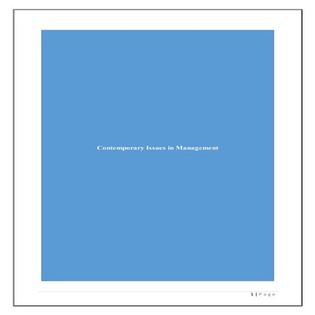 Contemporary issues in management | DOCX