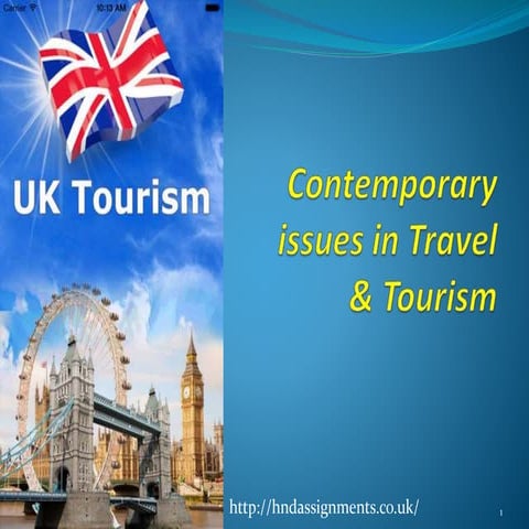 Contemporary issues in travel & tourism | PPTX