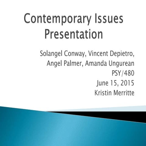 Contemporary issues presentation wk5 psy40 | PPT