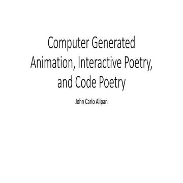 Computer poetry | PPSX
