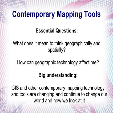 Contemporary Mapping Tools | ODP