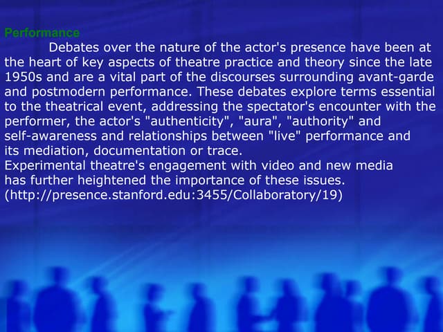 Non-Naturalistic and Naturalistic Performance | PPTX