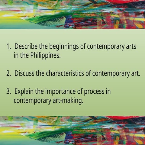 The Introduction to Contemporary Arts | PPTX