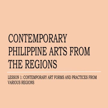 Module 1 Contemporary Arts | PDF
