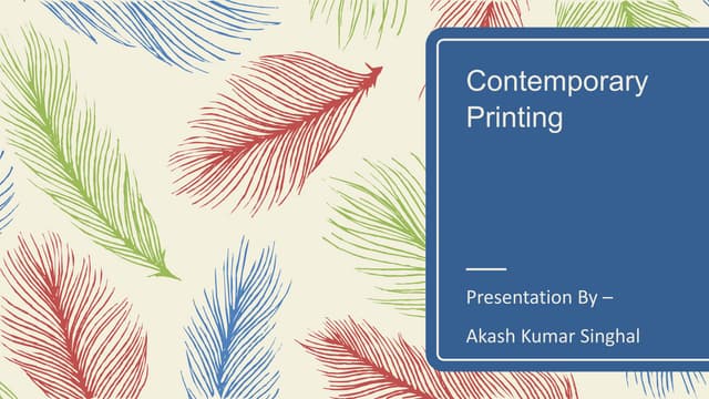 Contemporary print culture by Akash Kumar Singhal | PPT Contemporary print culture by Akash Kumar Singhal | PPT
